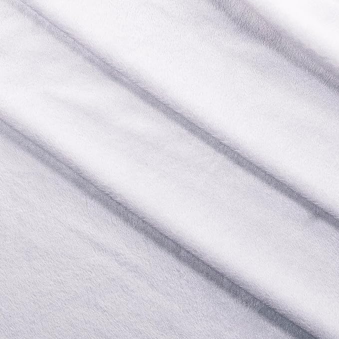 FabricLA Minky Solid Fabric by The Yard | White