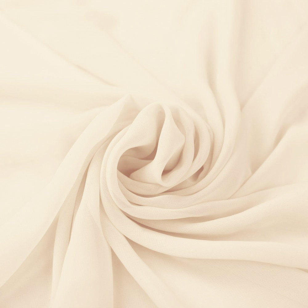 Ivory Chiffon Fabric by the Yard | Soft Polyester – FabricLA – FabricLA.com