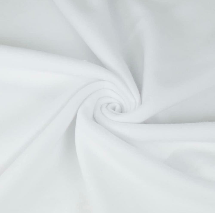 Premium White Sweatshirt Fleece Fabric – 70" Wide, 320 GSM | FabricLA ...